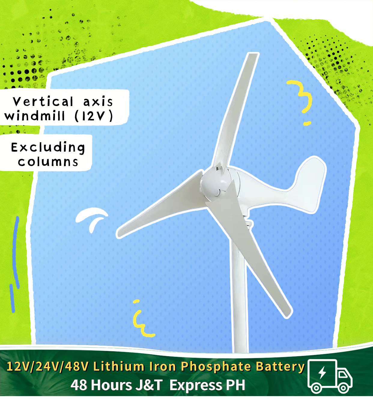 600W/1000W Wind Turbine 12V 24V 48V Mild Wind Start Magnetic Levitation ...