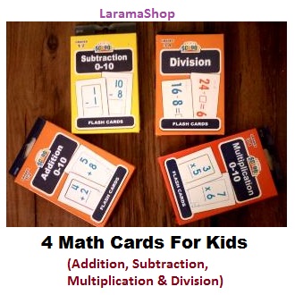 4 Pcs Math Solving Flash Cards D2 (Addition, Subtraction ...