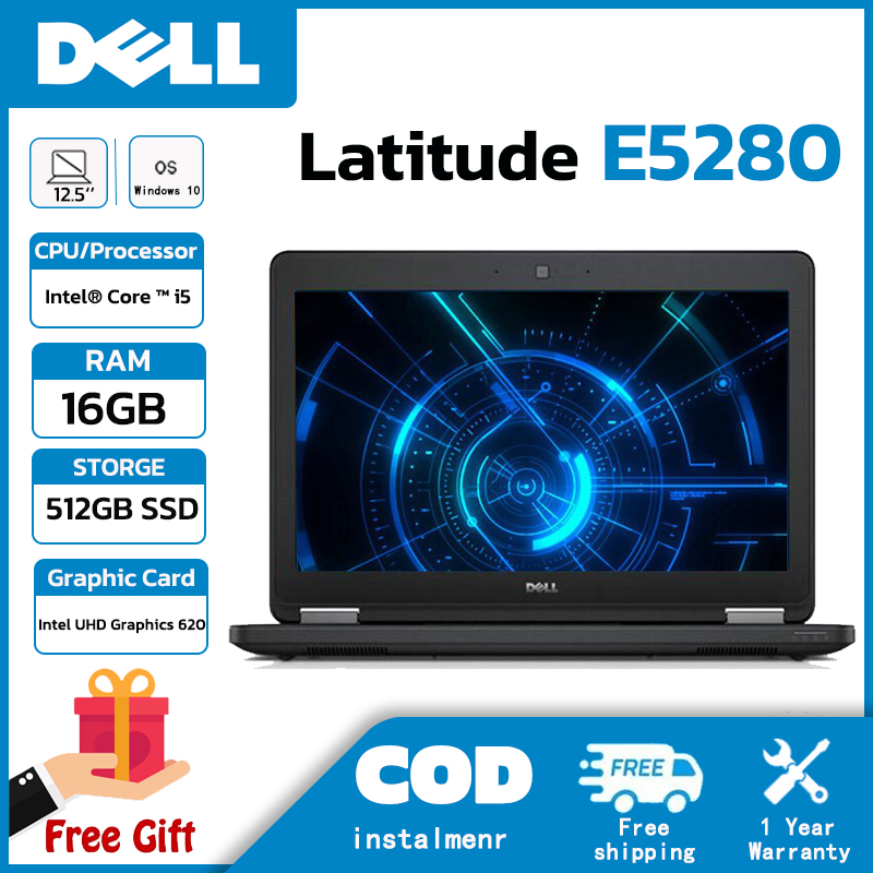 DELL LATITUDE E5280 INTEL(R) CORE(TM) i5(7TH GEN) 16GB RAM 512GB SSD 12 ...