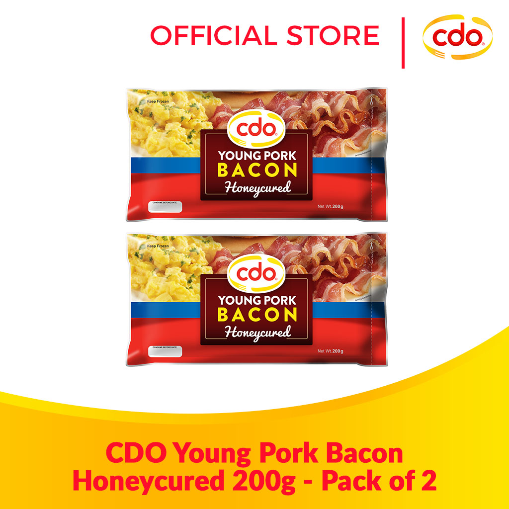 CDO Young Pork Bacon Honeycured 200g - Pack of 2 | Lazada PH