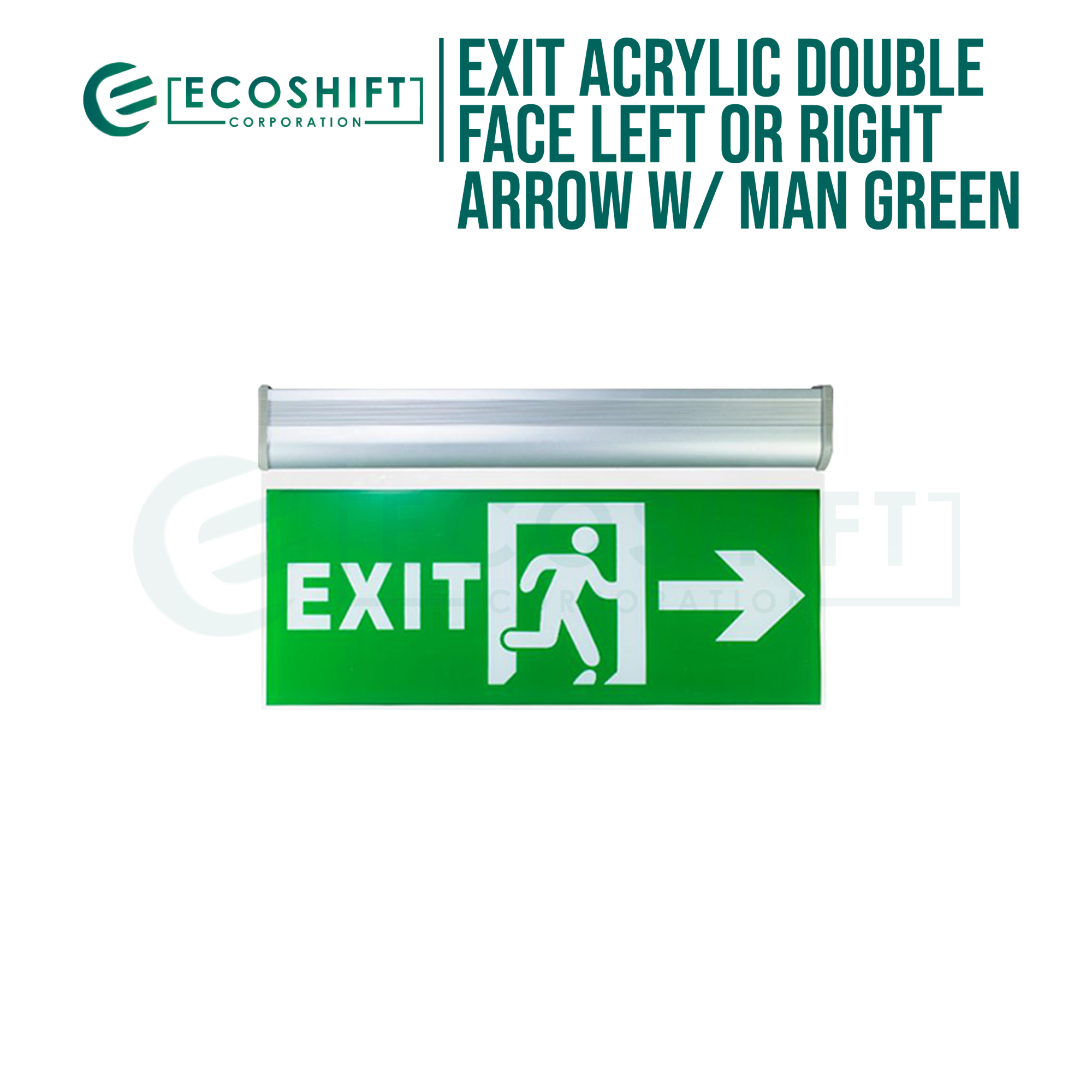 Ecoshift LED Exit Light Acrylic Type Double Face | Lazada PH