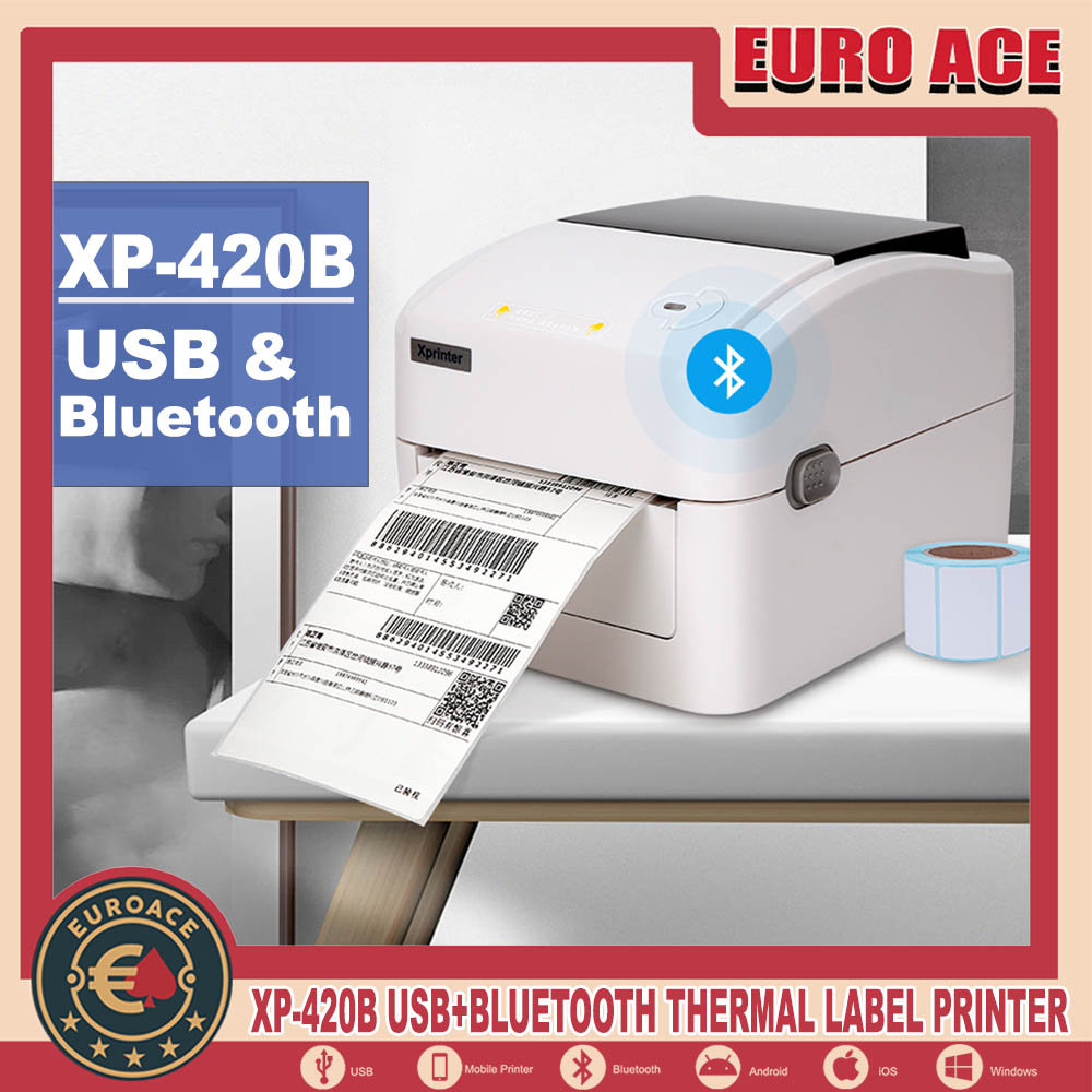 EURO ACE Xprinter XP-420B Thermal Sticker (BLUETOOTH +USB ONLY)Barcode ...