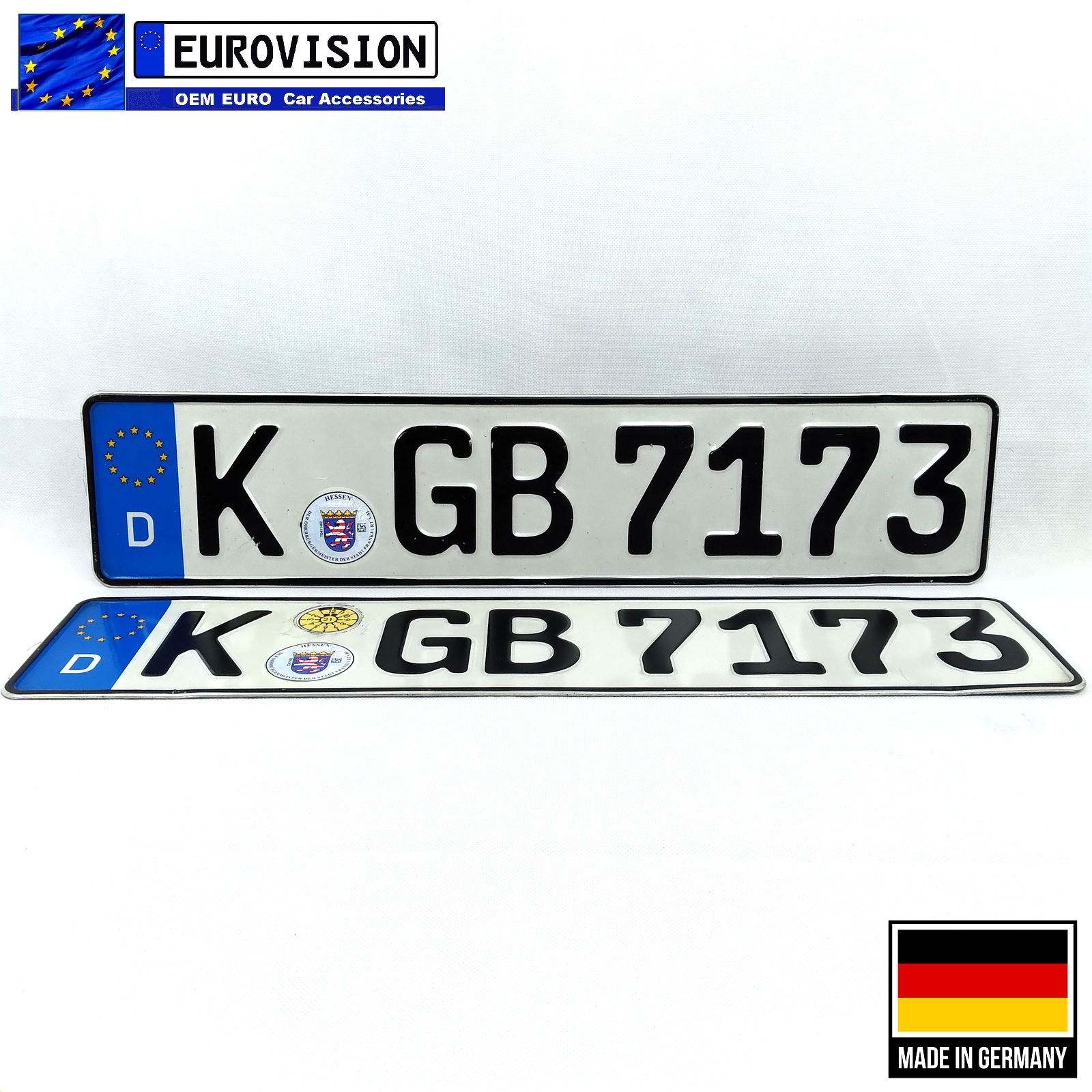 German Euro Plate Pair - 2 Pcs - Used Europlates from Germany Ending 3 ...
