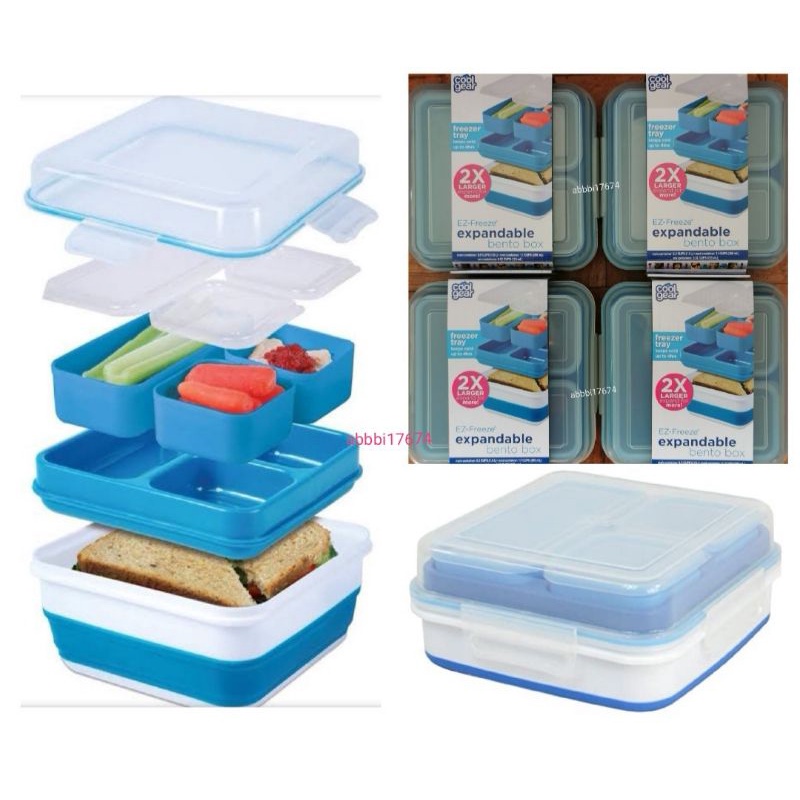COOL GEAR EZ - FREEZE EXPANDABLE BENTO BOX / tupperware container ...