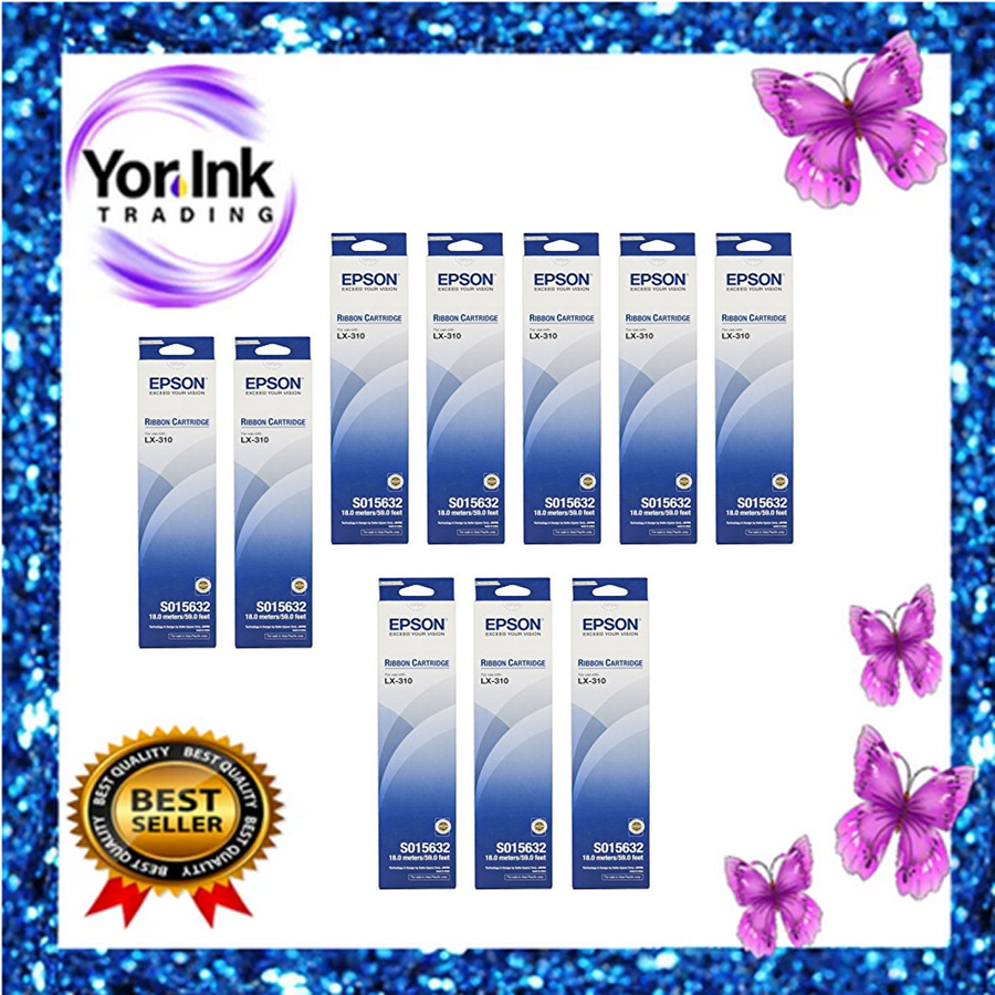 EPSON S015632 ORIGINAL RIBBON CARTRIDGE (BLACK) for Epson LX-310 ...