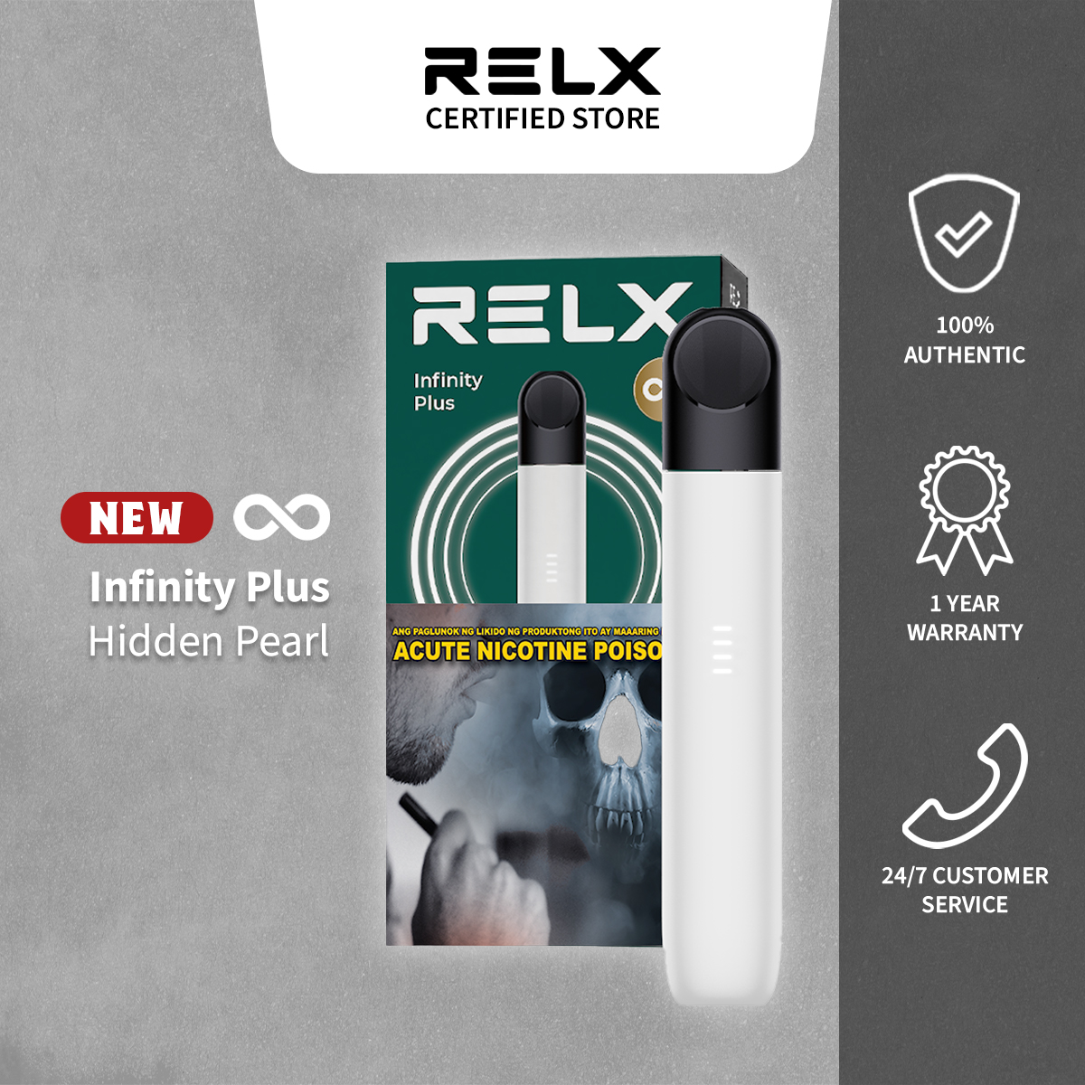 [NEW] RELX Certified Store | RELX INFINITY PLUS DEVICE - HIDDEN PEARL | Lazada PH