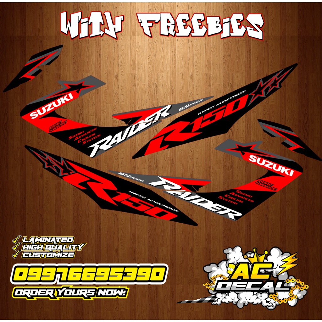 Suzuki Raider 150 Decal Star Edition RED | Lazada PH