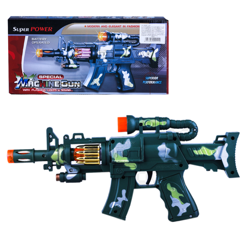 Super Power Special Machine Gun With Flashing Lights And Sound Battery ...
