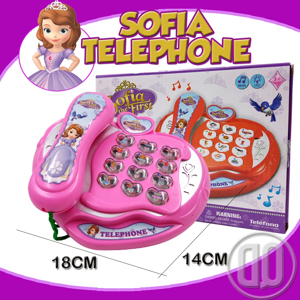 Sofia the first Frozen Hkitty Educational Simulation Learning TELEPHONE toy with lights and ...