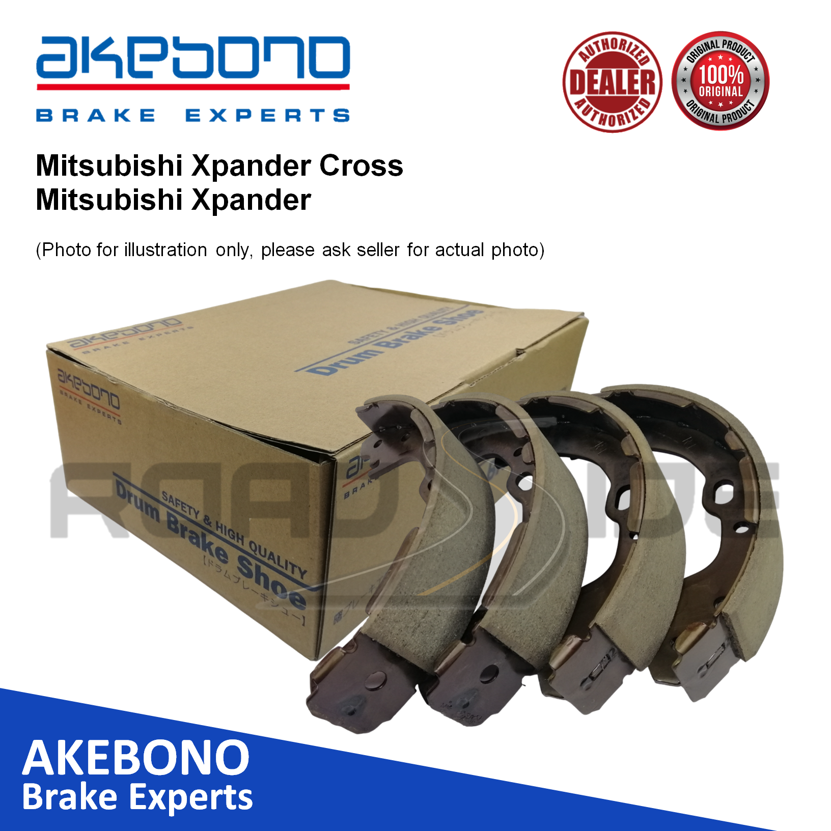 Akebono Rear Brake Shoe for Mitsubishi Xpander and Mitsubishi Xpander Cross | Lazada PH