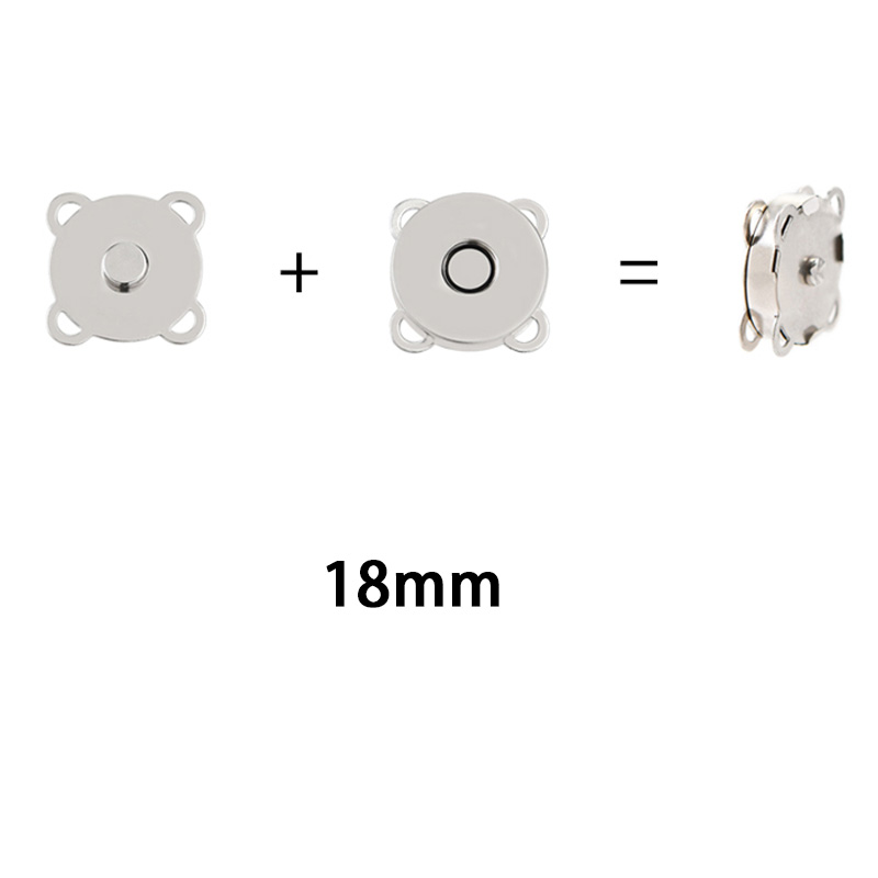Magnetic Snaps Metal Magnetic Snap Fasteners DIY Magnet Button Clothes ...