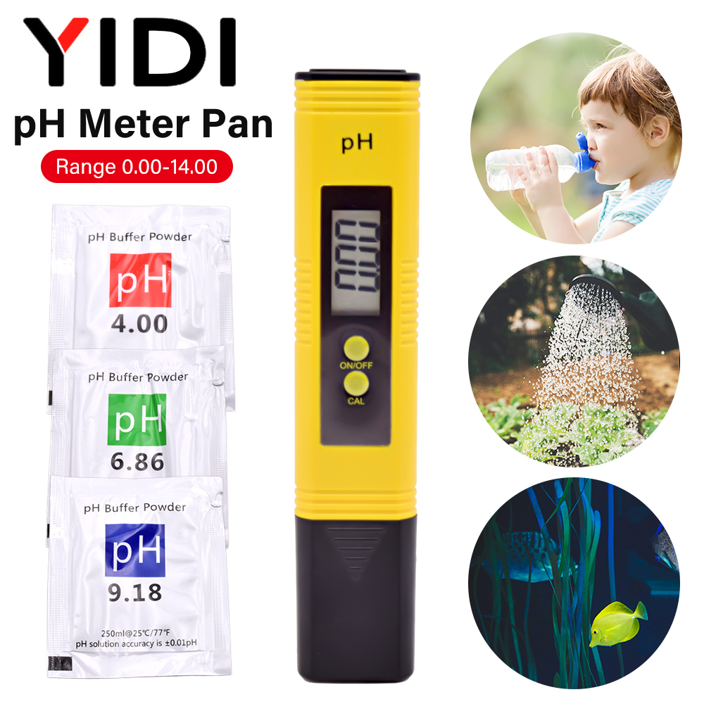 Digital PH Tester Meter Portable Pocket Pen Water PH 0.00-14.00 Test ...