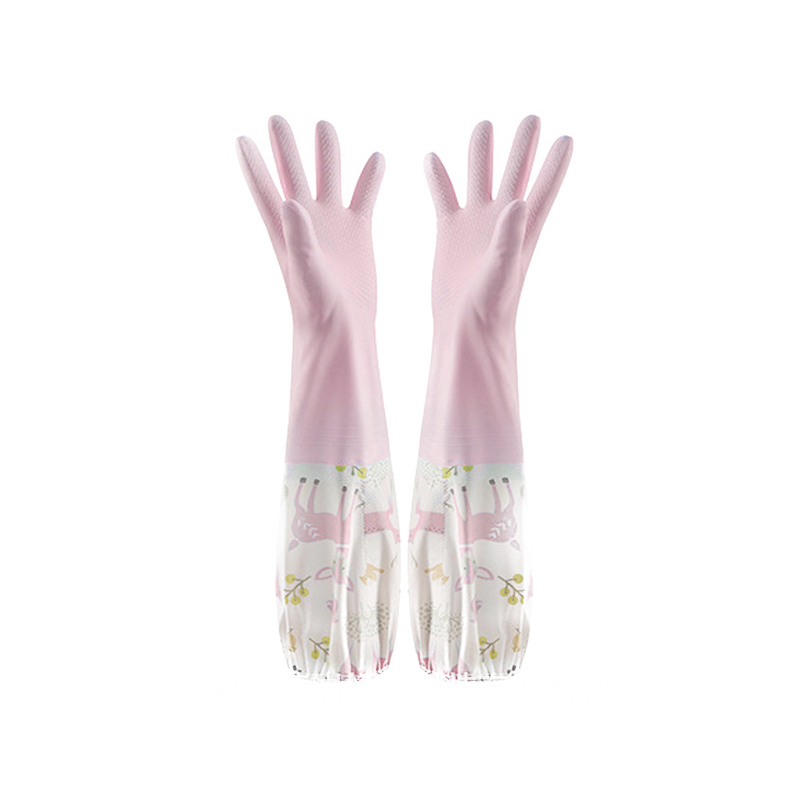 Pink Stuff Latex Long Gloves Dishwashing Gloves Kitchen Cleaning ...
