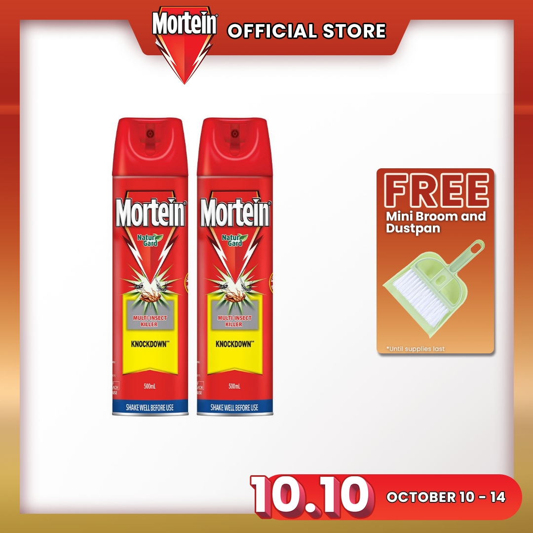 MORTEIN NaturGard Multi-Insect Killer Spray Citrus Scent 500ml Set of 2 ...