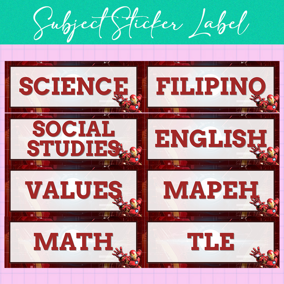 CUSTOMIZED THEME Subject or Name Sticker Label | Lazada PH