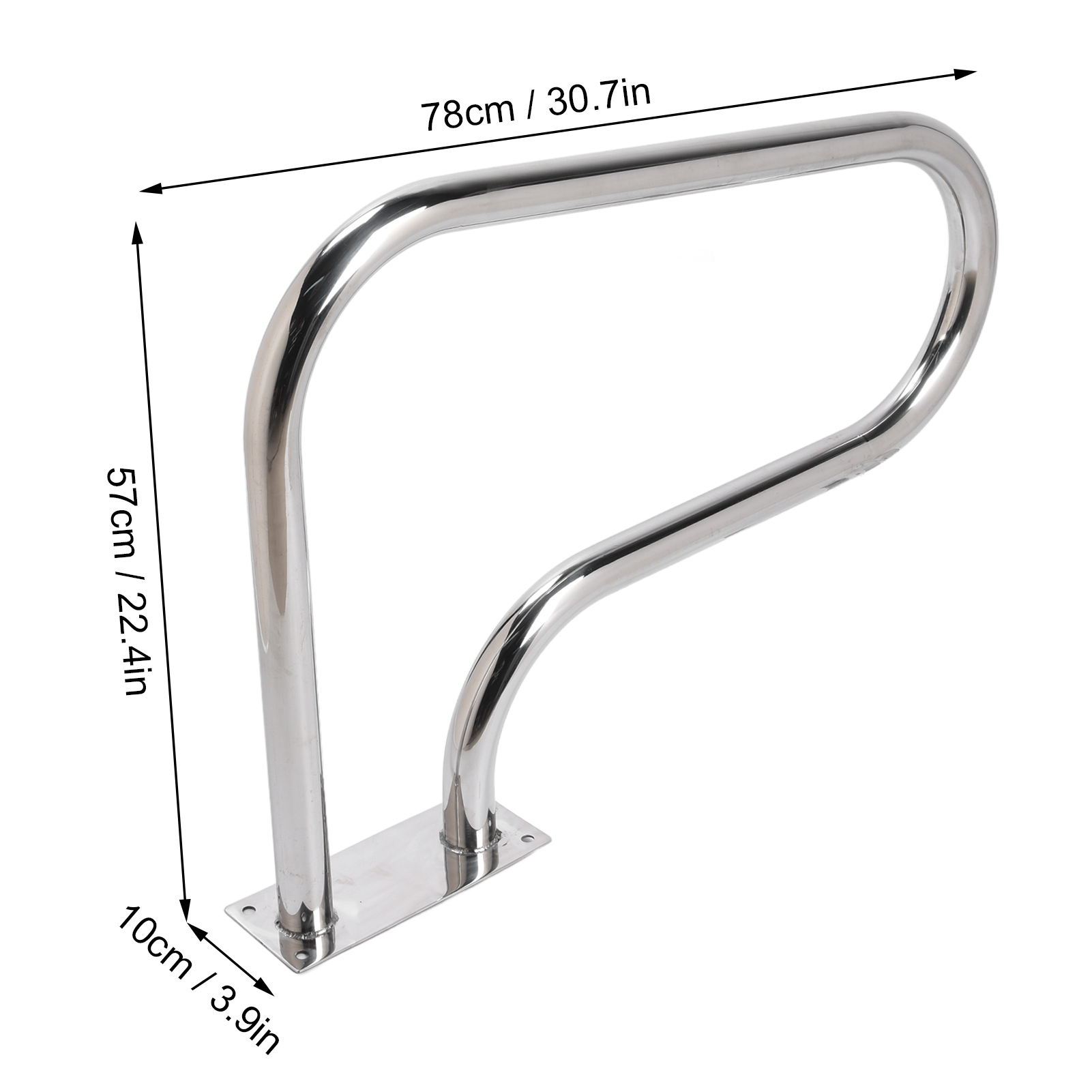 Stainless Steel Swimming Pool Step Ladder with Built-in P Shaped Grab ...