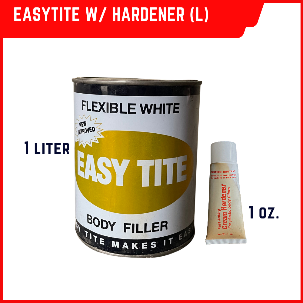 EASY TITE BODY FILLER FLEXIBLE WHITE 1 LITER W/ HARDENER SET (ETL ...