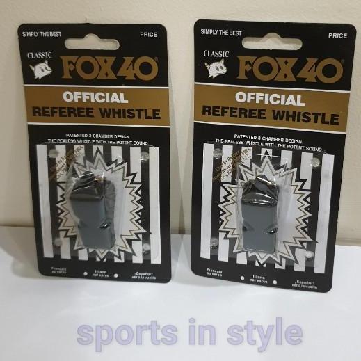 Fox 40 Classic Black Official Referee Whistle in 2's no lanyard | Lazada PH