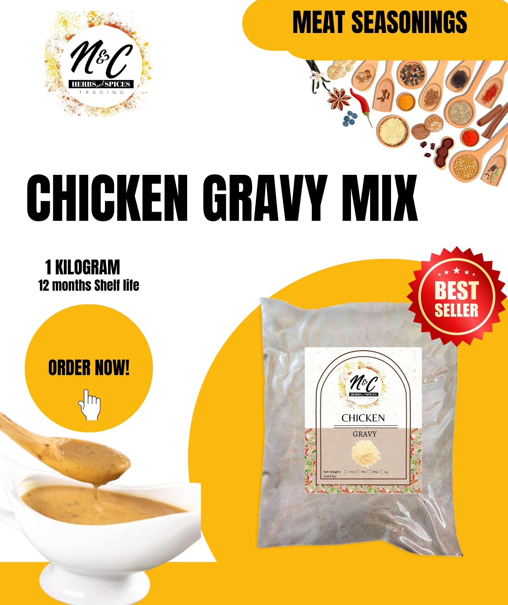 Chicken Gravy Mix 50g 100g 250g 500g 1kg Herbs and Spices | Lazada PH