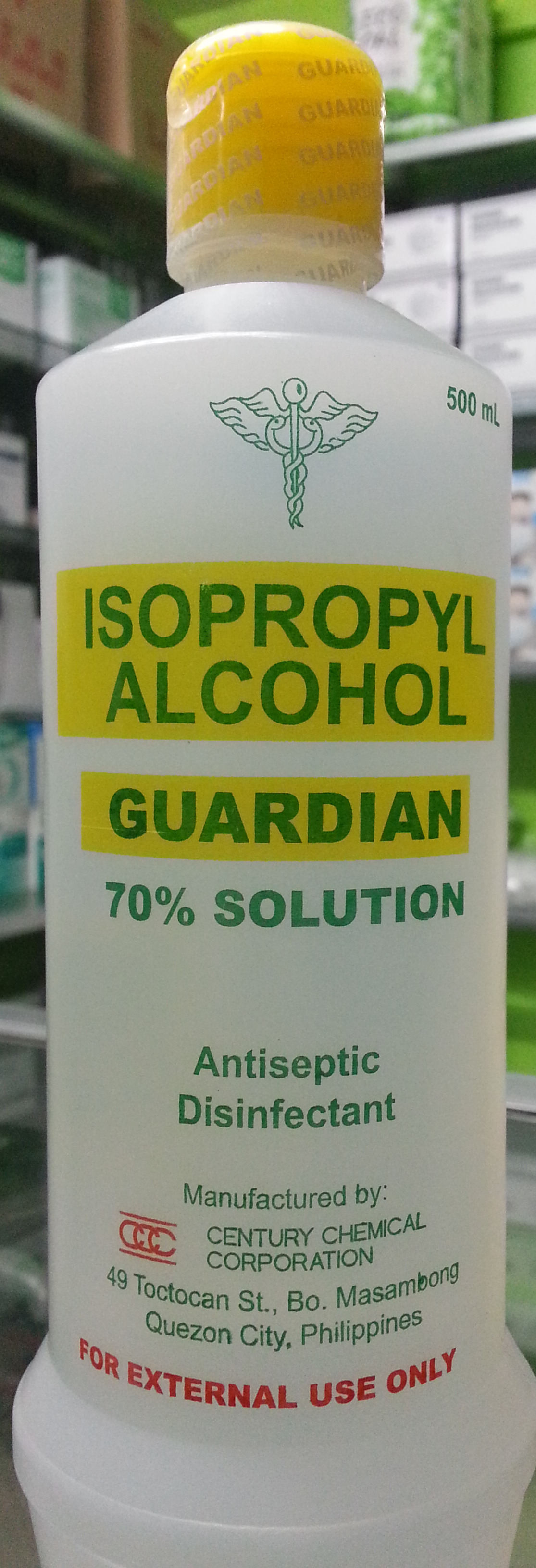 Isopropyl Alcohol Guardian 70% Solution Antiseptic Disinfectant 500ml ...