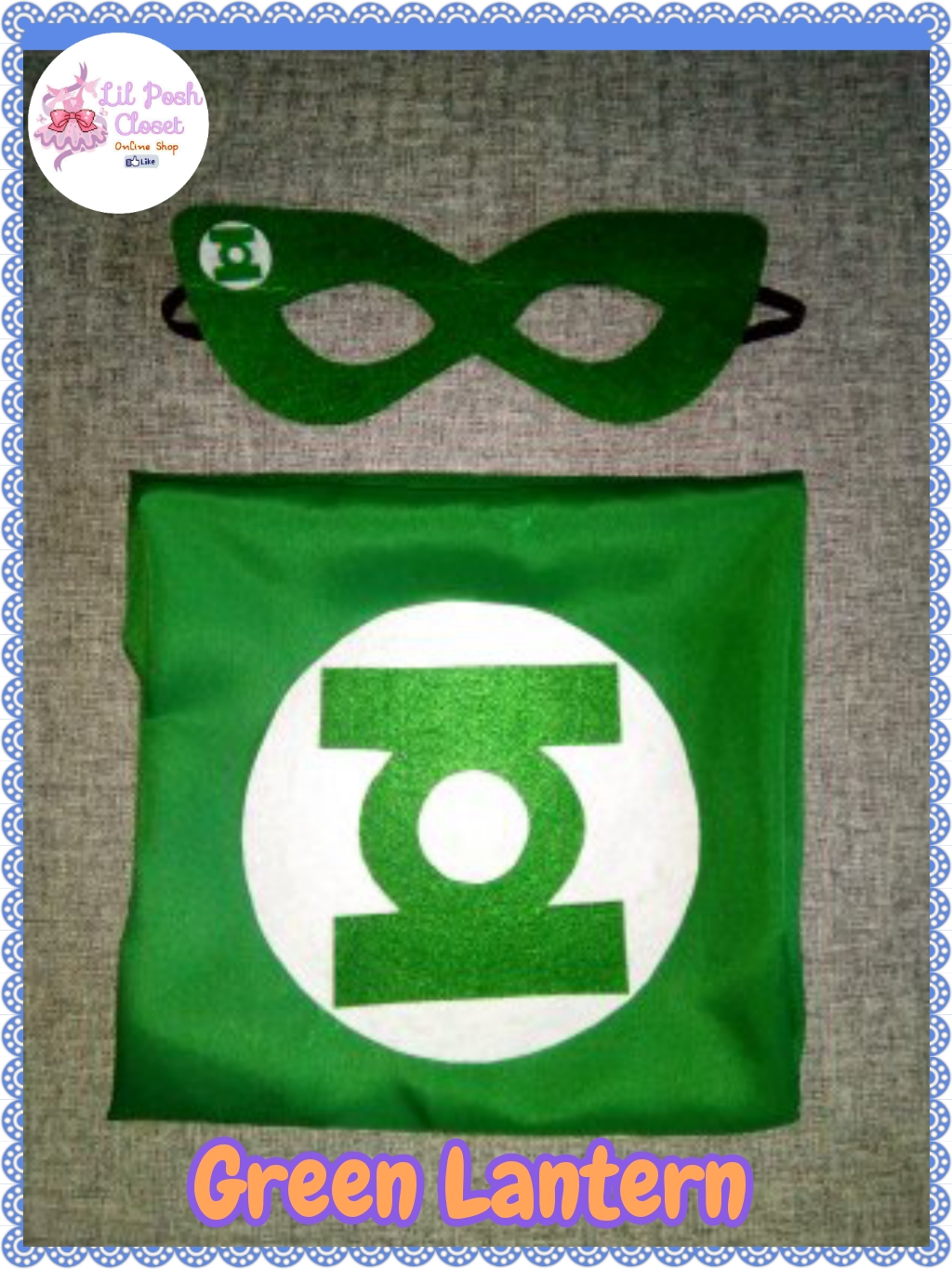 Lil Posh Kids & Adults GREEN LANTERN Cape & Mask Set | Lazada PH