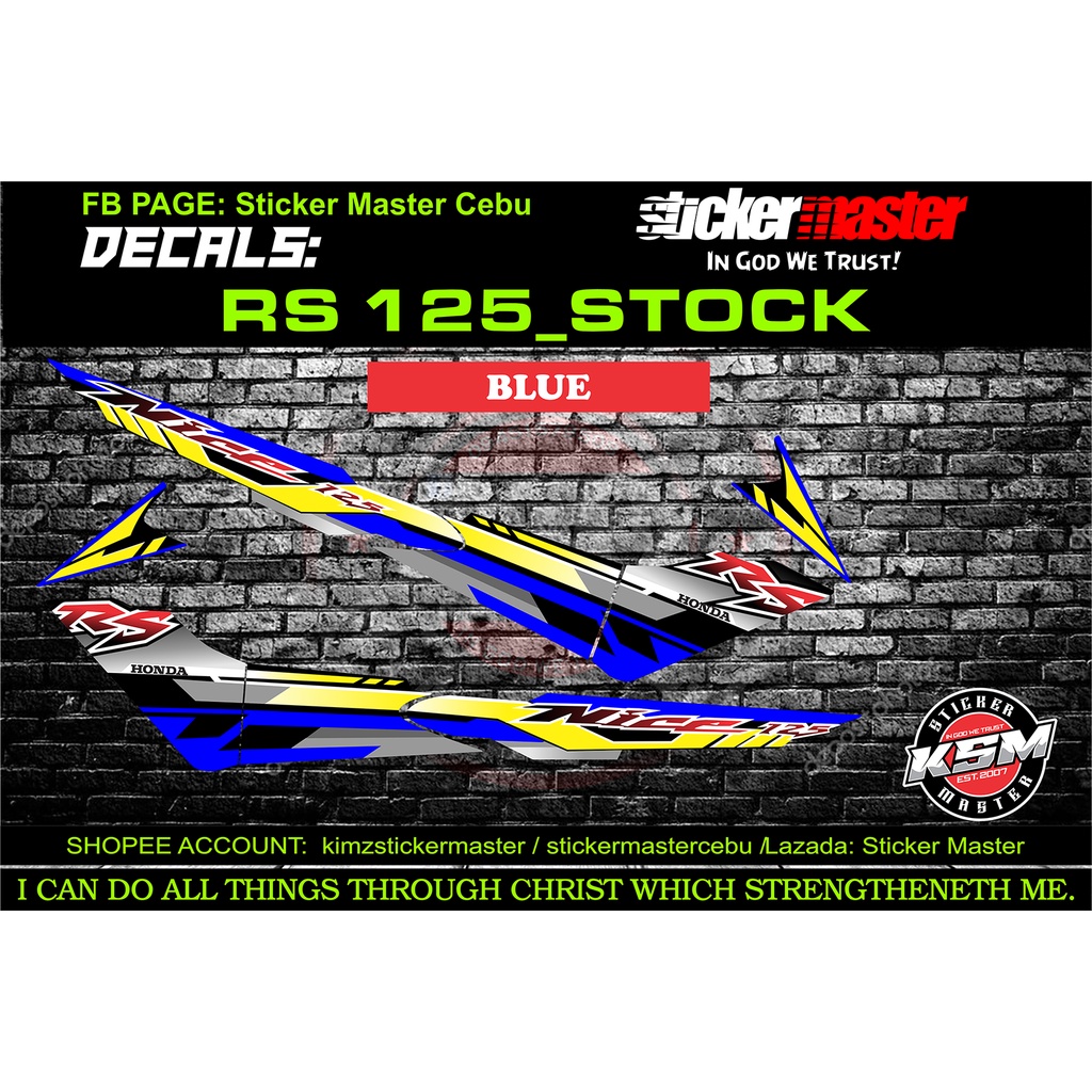 HONDA RS 125 STOCK DECALS | Lazada PH