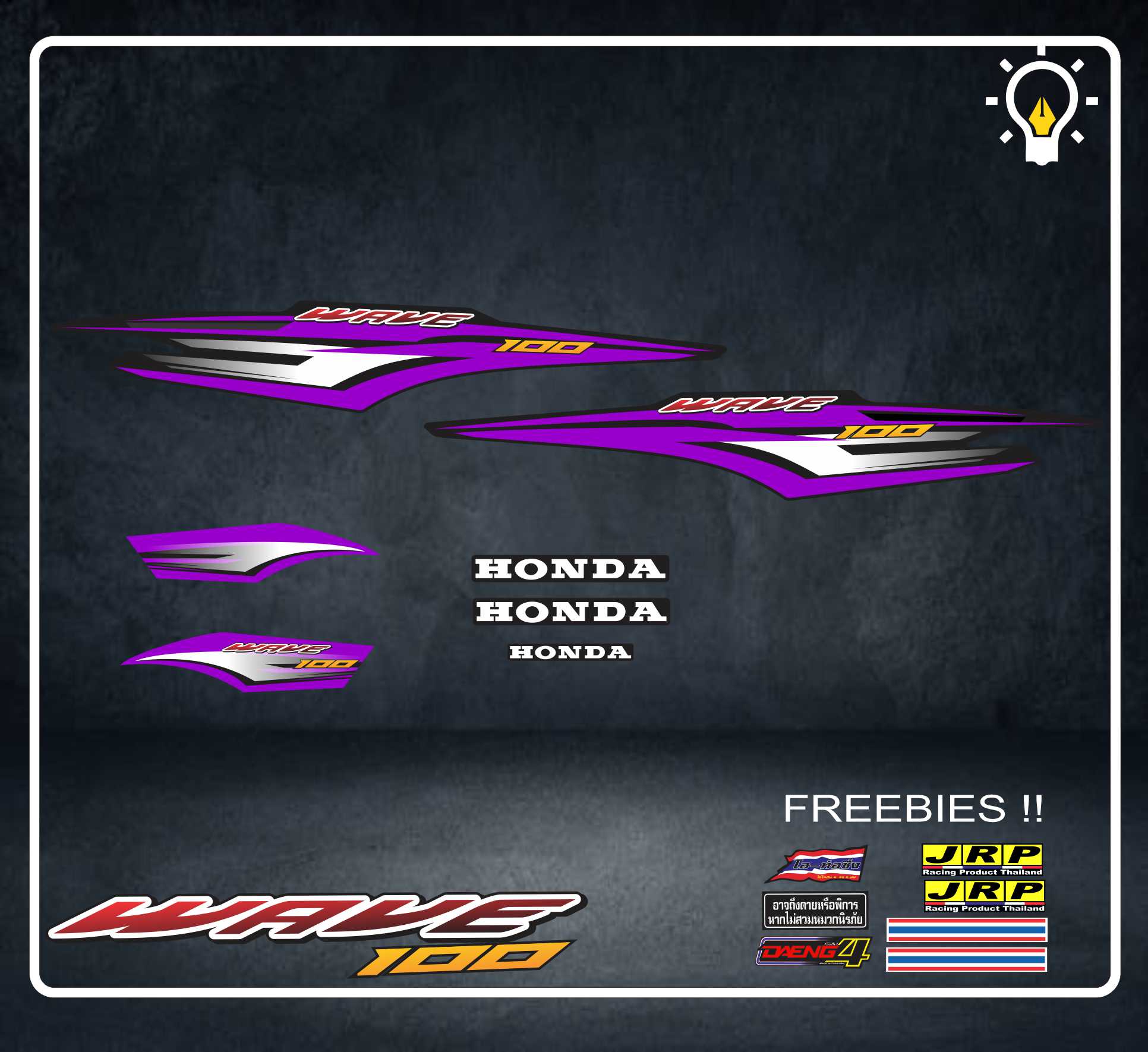 HONDA WAVE 100 STOCK DECALS | Lazada PH