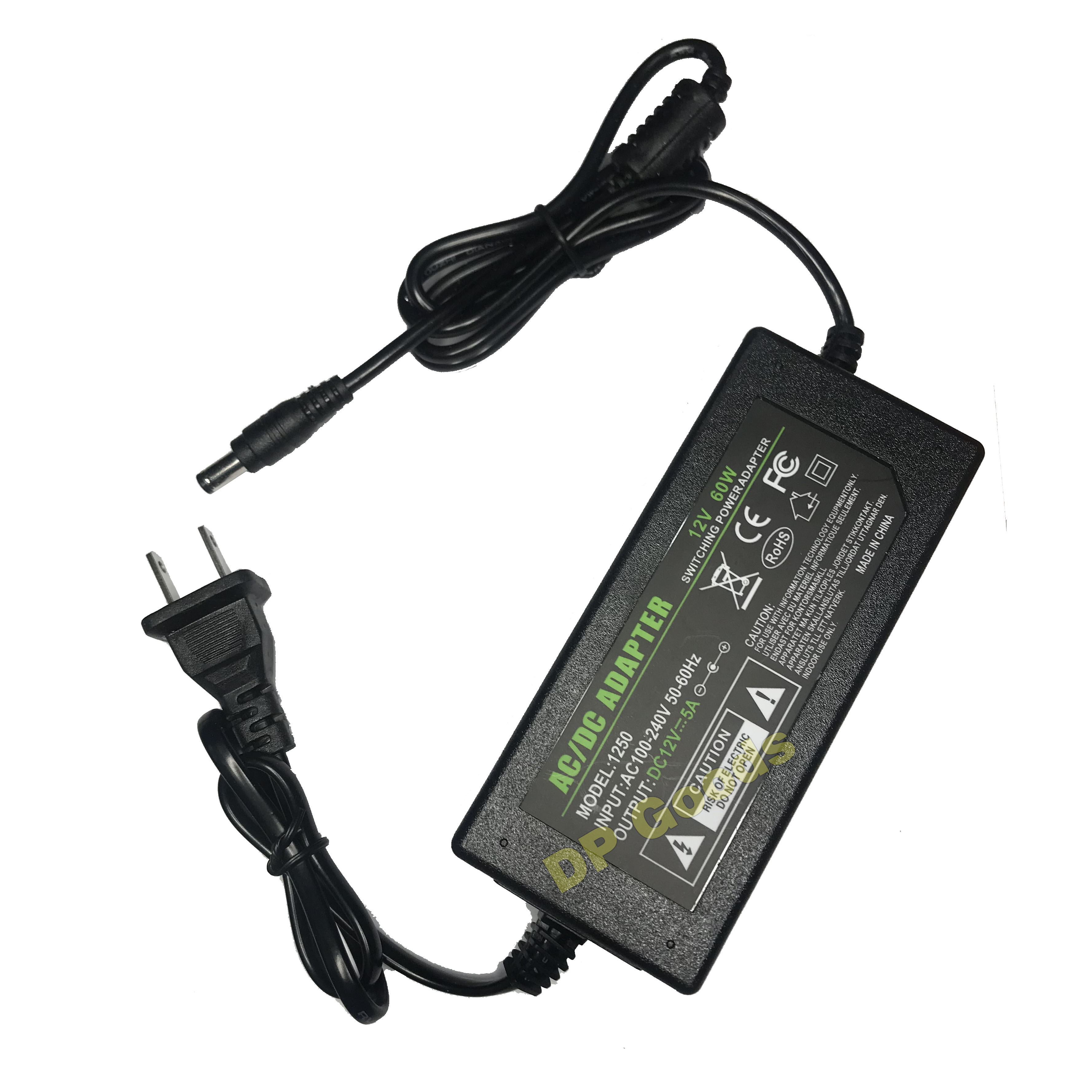 AC / DC 12V 3A / 12V 5A CCTV LED strip PC Monitor Power Supply Adapter ...