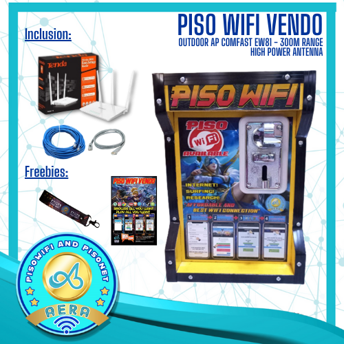 PisoWifi Piso Wifi Vendo Machine w/ License and Indoor router good for ...
