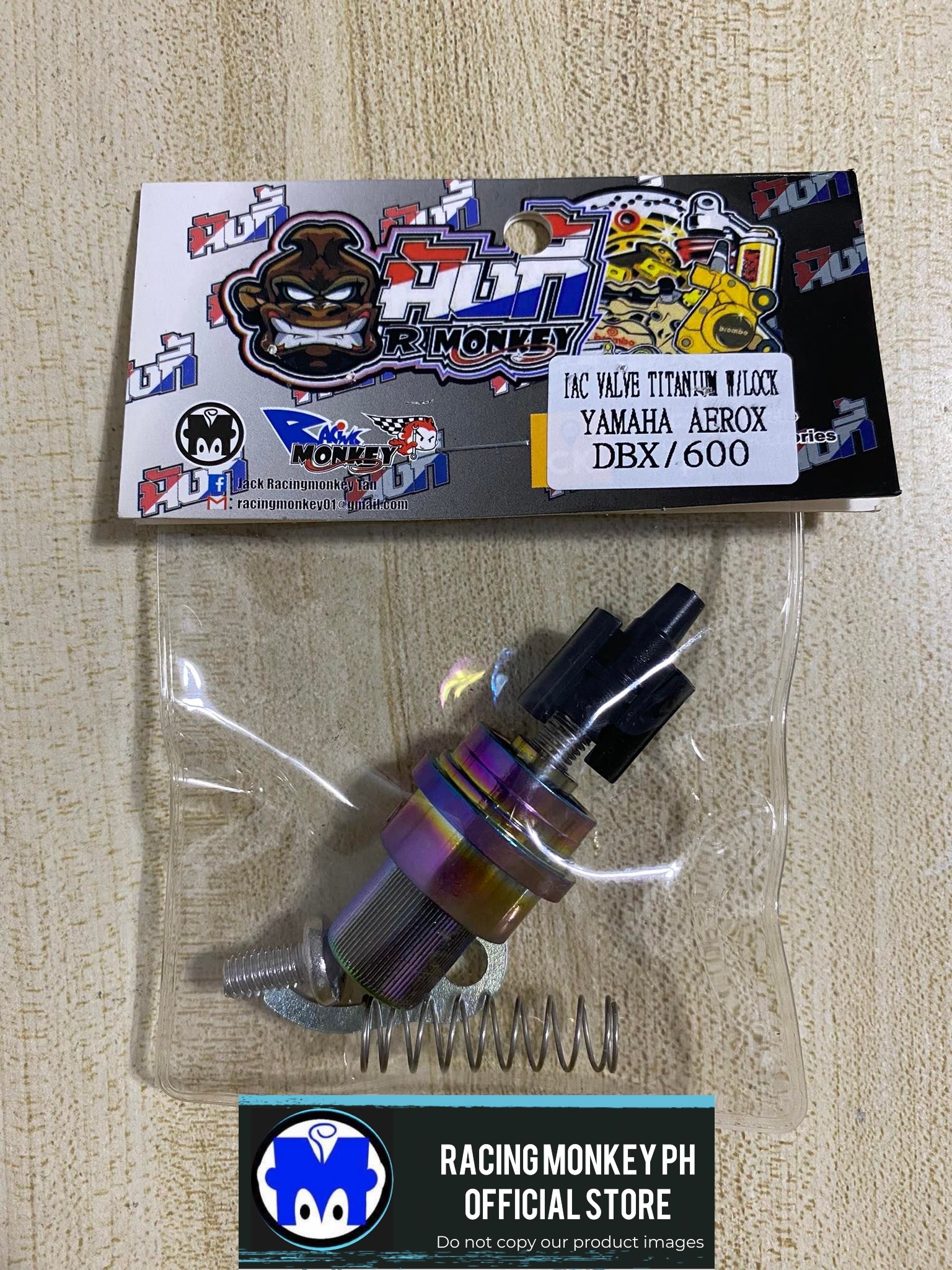 IAC Valve Titanium WIth Lock (Aerox 155/Nmax 155) HUN Racing Monkey ...