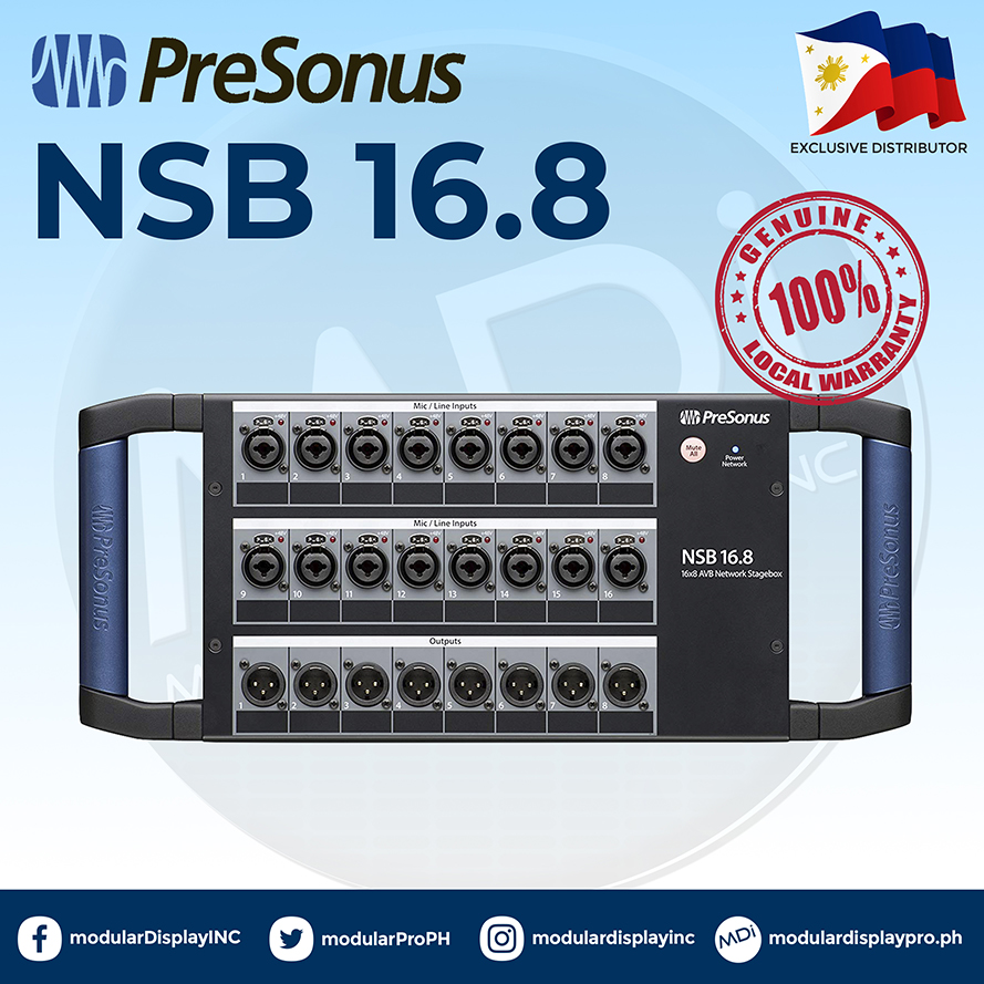 PreSonus NSB 16.8: 16x8 AVB-networked stage box - Your AVB Stage-to-Console Solution | Lazada PH