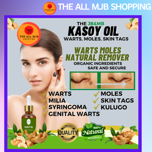 ALL MJB Organic Pure Kasoy Oil 30ML Warts Remover, Skin Tags Remover ...