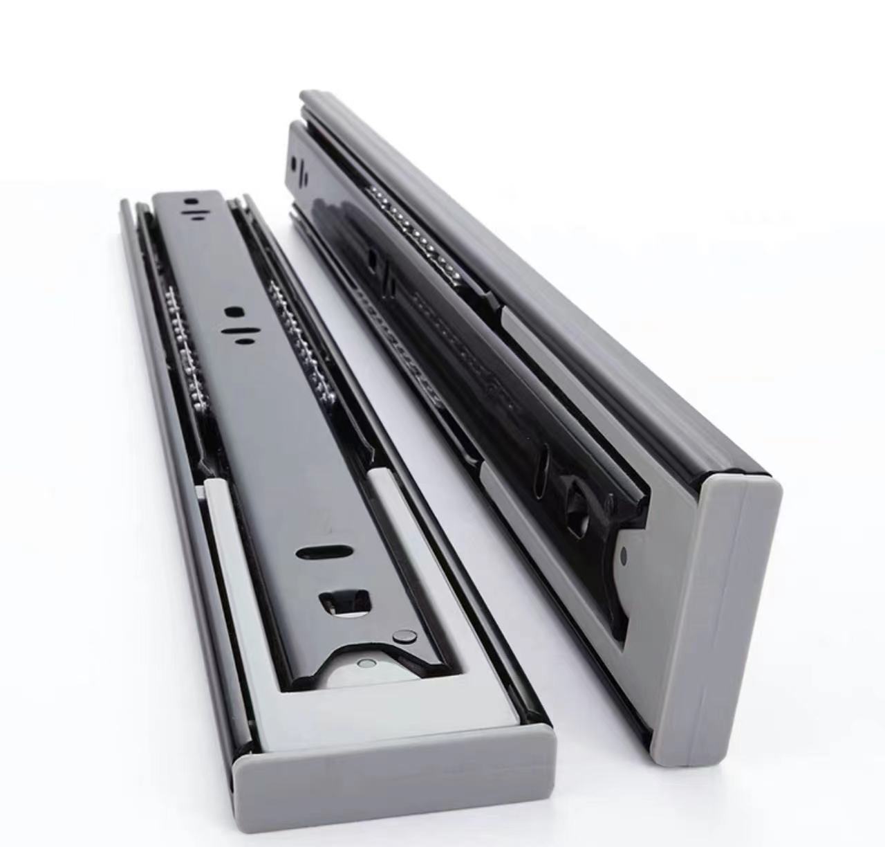 12,14,16,18,20 inch soft close Drawer Slide Guide 3 Fold Ball Bearing ...