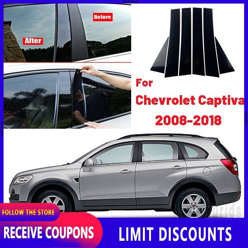 High quality Product details of 6 Pcs Glossy Black Car Door Window ...