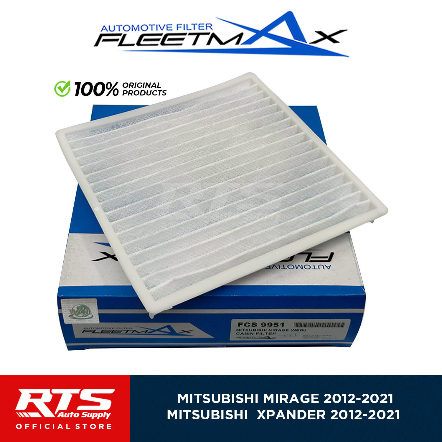 Fleetmax Cabin Aircon AC Air filter for Mitsubishi Mirage / Xpander ...