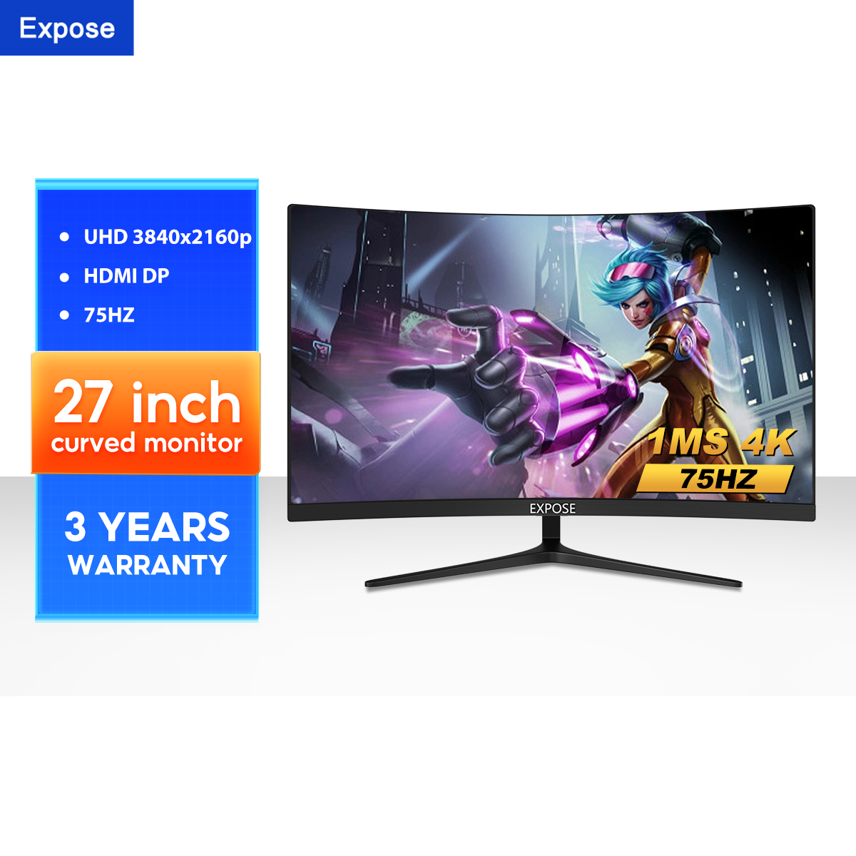 EXPOSE 27 inch computer monitor 24 inch pc monitor 165hz gaming ...