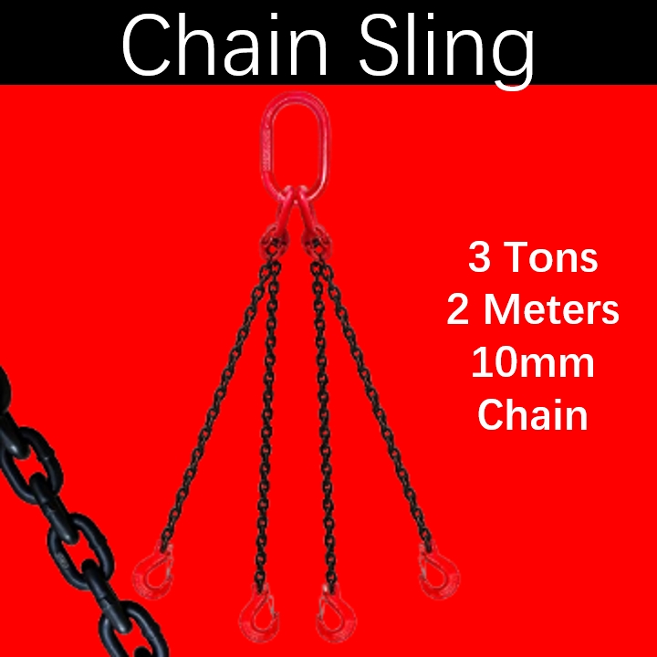 TOYU 1T-3T 2legs 4 legs 1.5m Chain Sling With Lifting Hook G80 Chain ...
