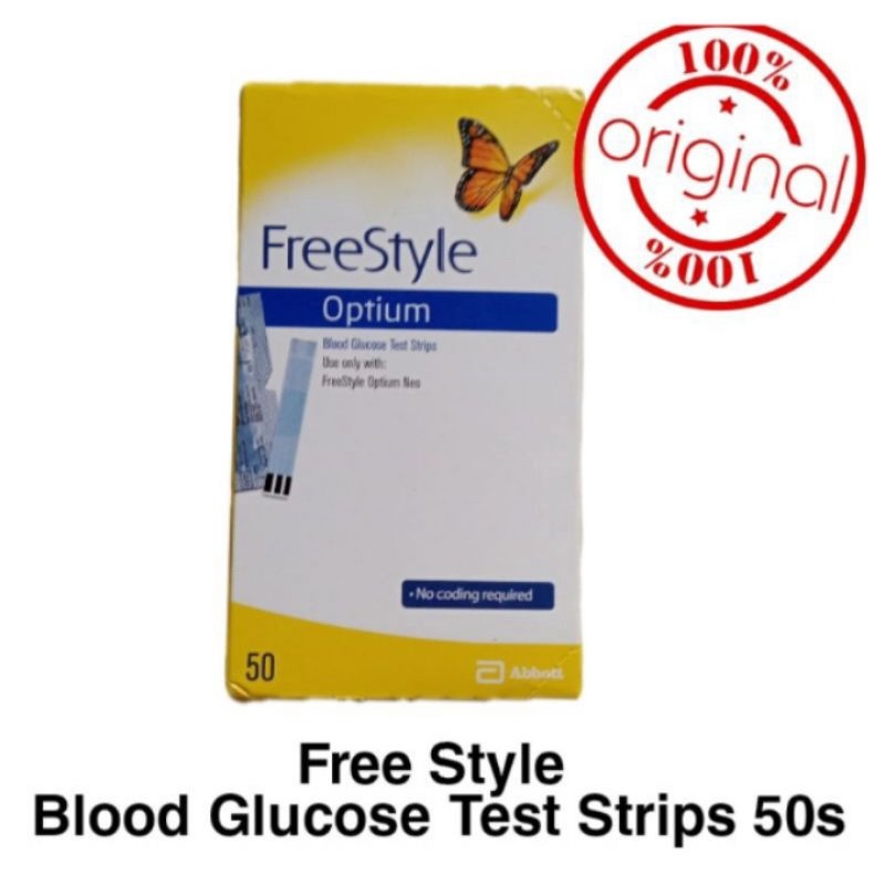 Freestyle Optium 50pcs Glucose strips 50pcs Maxcare Lancets (Bundle ...