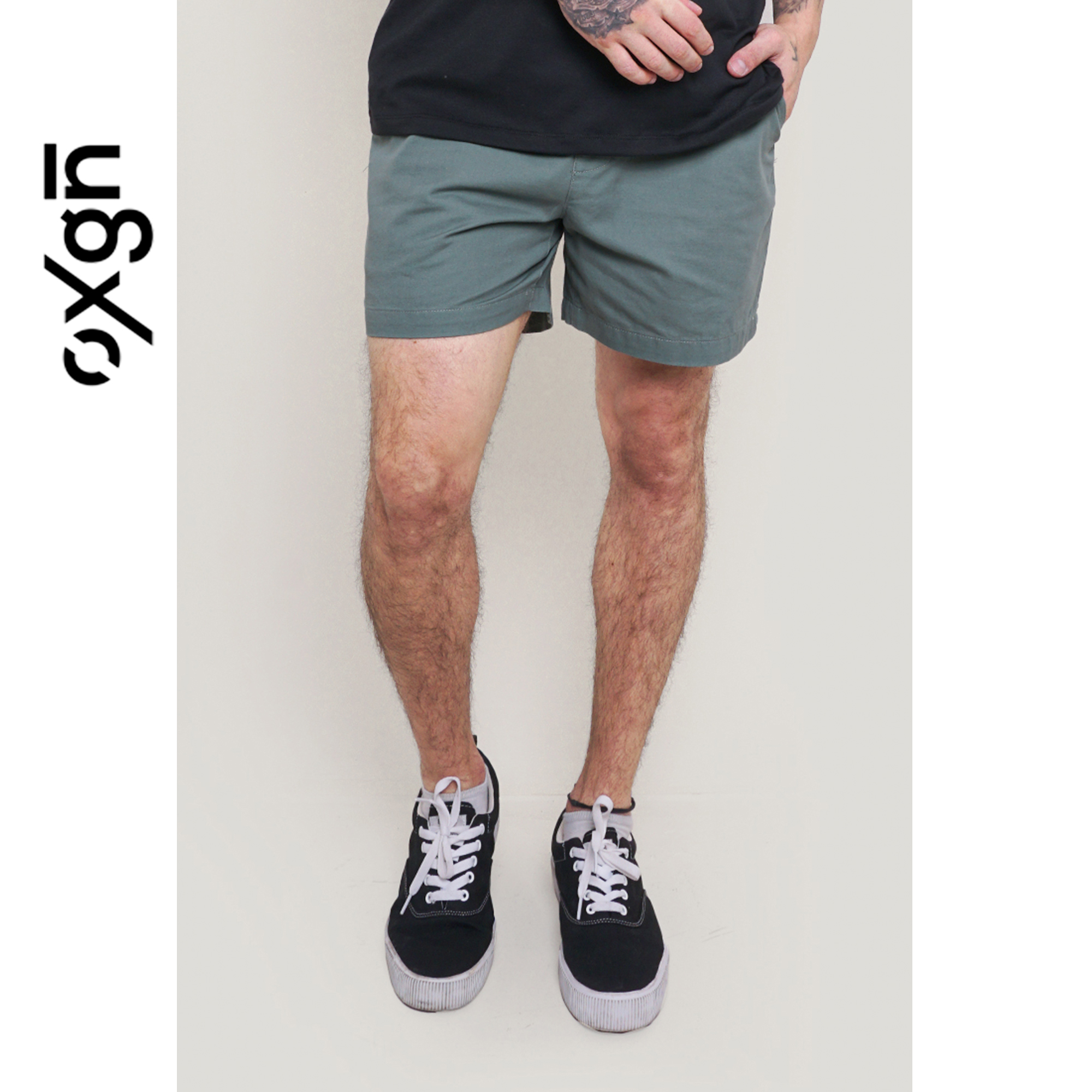 OXGN Woven Urban Shorts for Men With Embroidery For Men (Forest Green ...