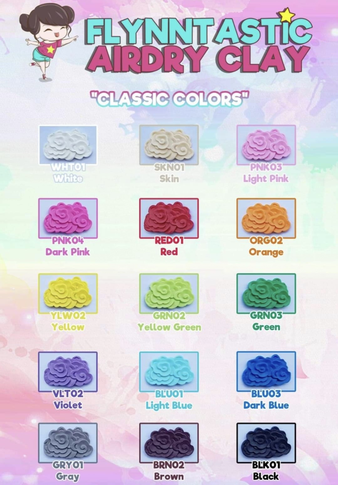 FADC air dry clay 50grams pouch CLASSIC COLORS | Lazada PH