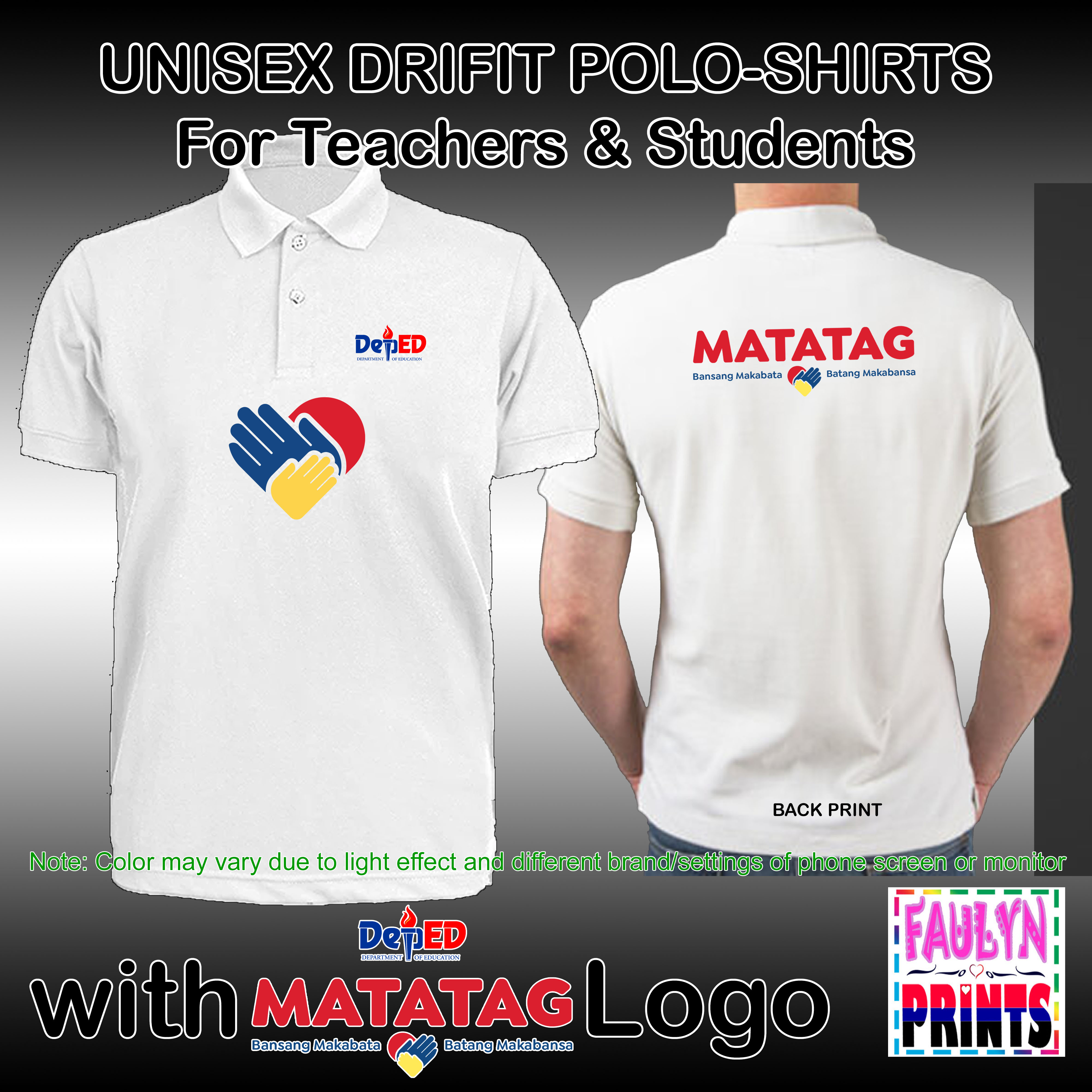 DepEd MATATAG - HEART HAND Logo printed on PREMIUM COLORED & WHITE ...