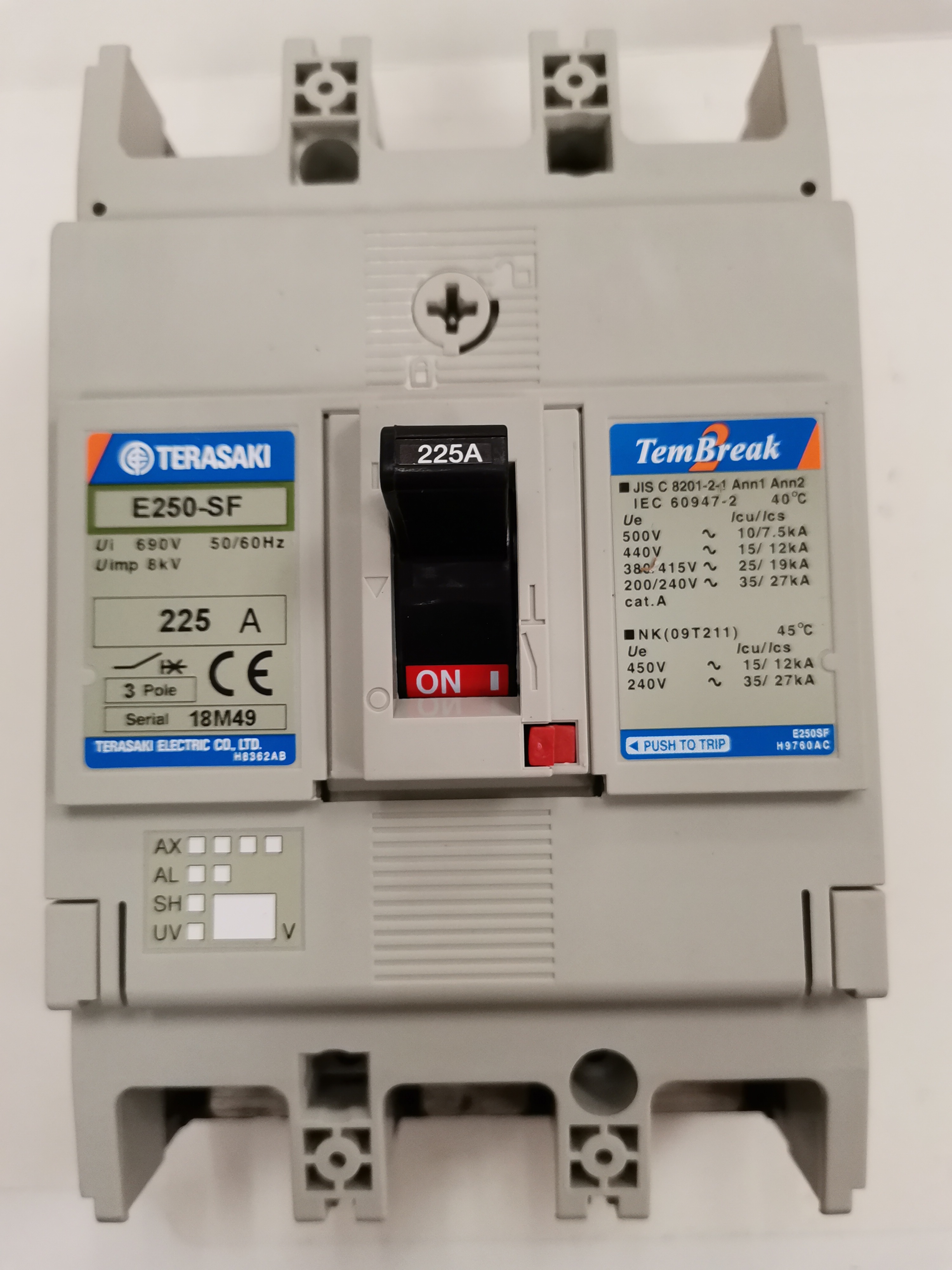 TERASAKI TEMBREAK 2 E250 SF 225A 3P | Lazada PH