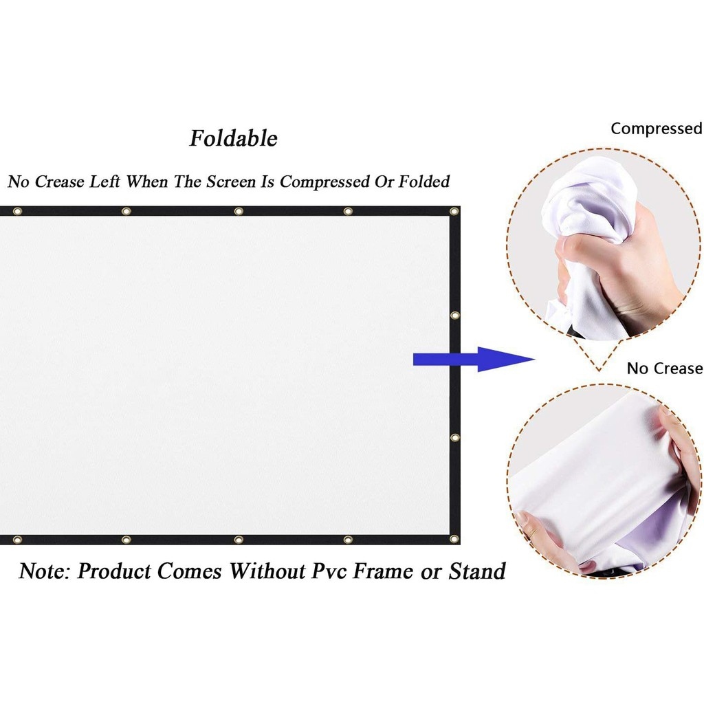 Projector Screen 60 inch 4:3 4K HD Home Folding Portable Simple Soft ...