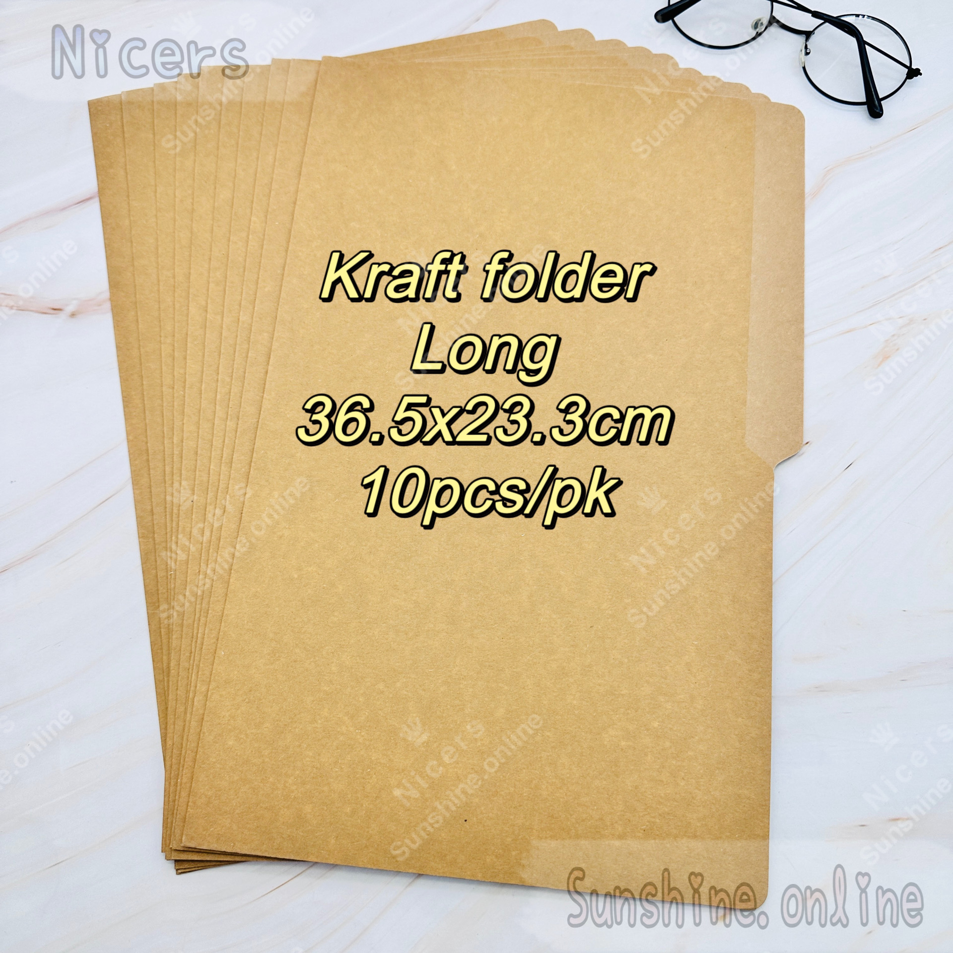 10pcs Thick White Folder Kraft Folder 15pts Long Short | Lazada PH