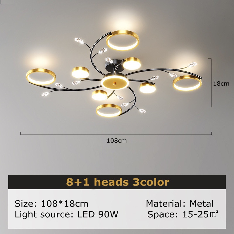 DAH886 Led Ceiling Lamp Bedroom Center Light Ceiling Modern Chandelier ...