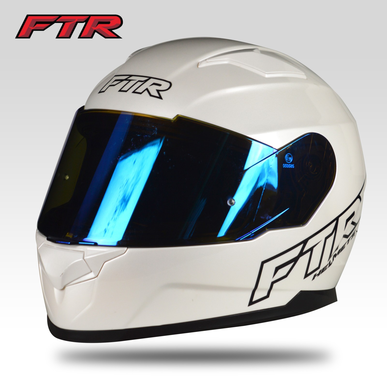 FTR XR-500 Solid White Single Visor Full Face | FTR Helmets Official ...