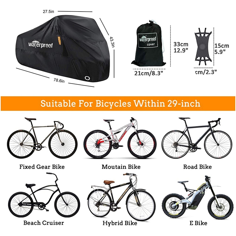 Bike Cover for 1 or 2 Bikes, 210T Waterproof Outdoor Bicycle Storage ...