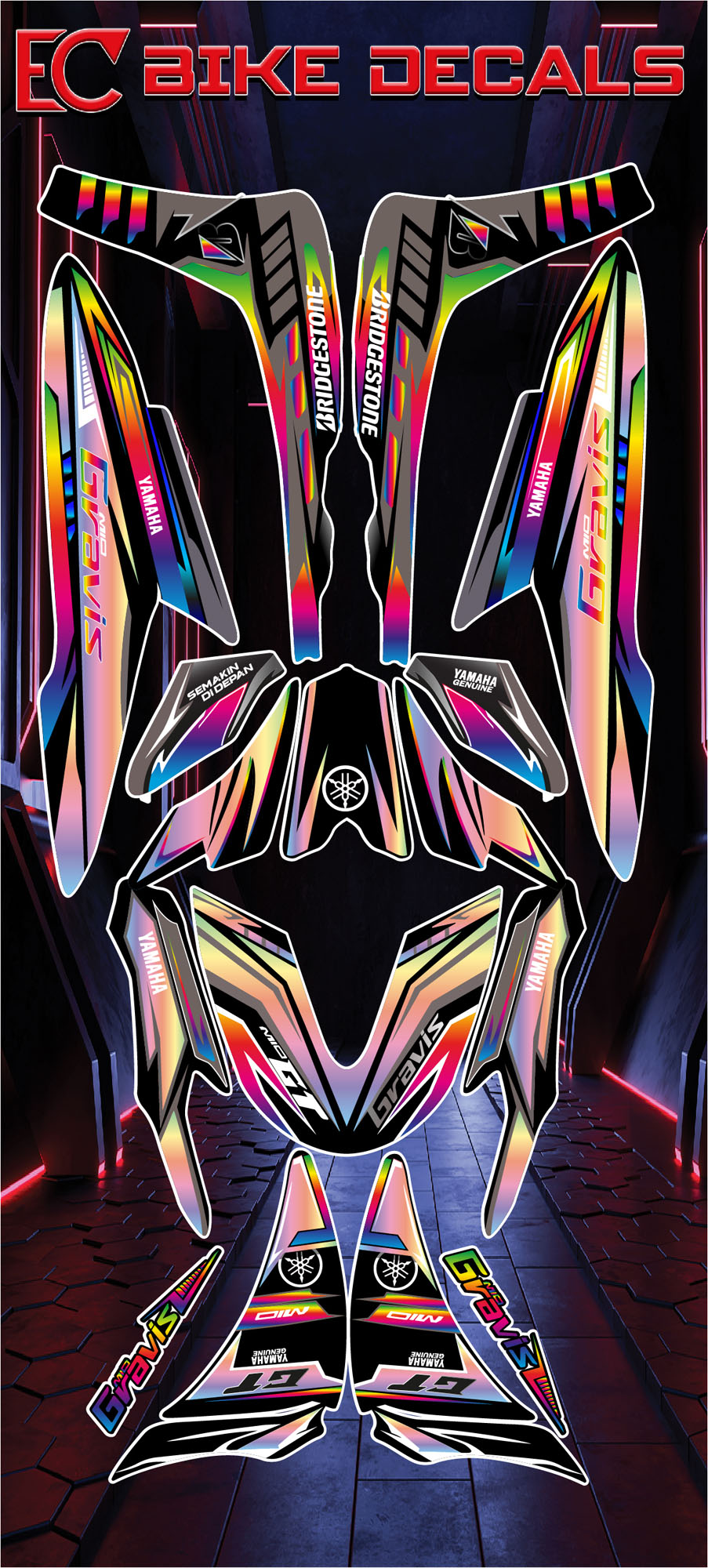 YAMAHA MIO GRAVIS 125 Motorcycle Decals | Lazada PH