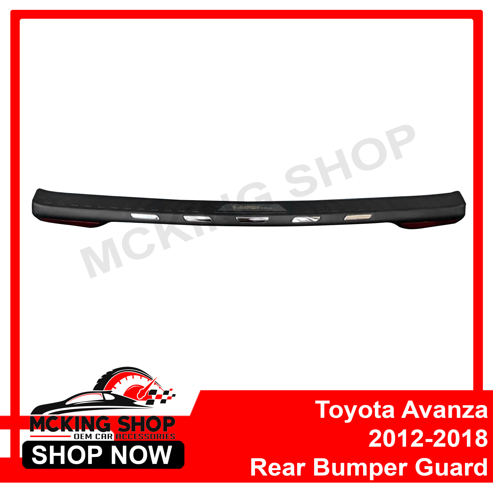 Toyota Avanza 2012-2018 Rear Bumper Guard / Rear Step Sill (Black) with ...
