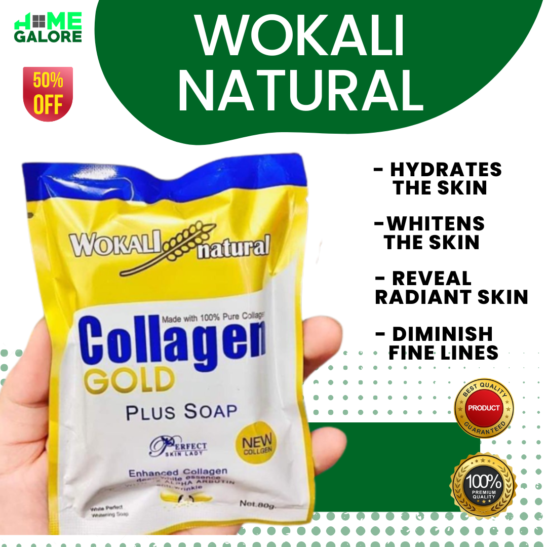 AUTHENTIC! Wokali Nature Collagen Gold Plus Soap 100% Natural Extract ...